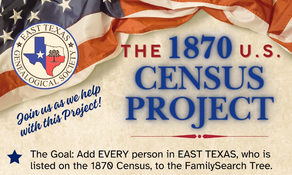 The 1870 Census Project—East Texas - JustServe