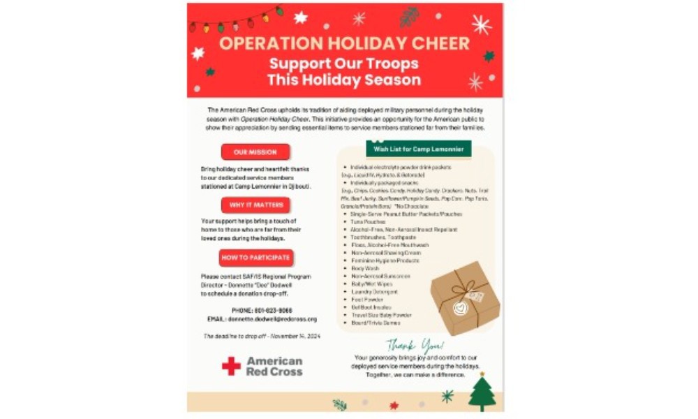 OPERATION HOLIDAY CHEER Support Our Troops This Holiday Season - JustServe