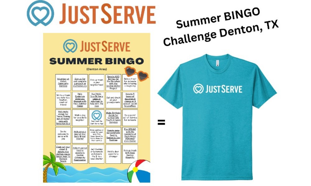 Just Serve Summer BINGO Challenge: Denton, Texas Area - JustServe