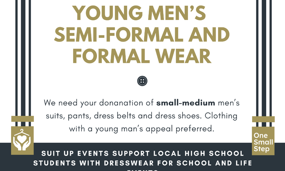 Men's Formal and Semi-formal Clothing Needed - JustServe