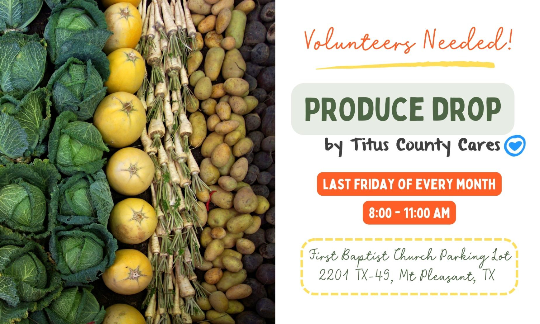 Produce Drop by Titus County Cares - JustServe