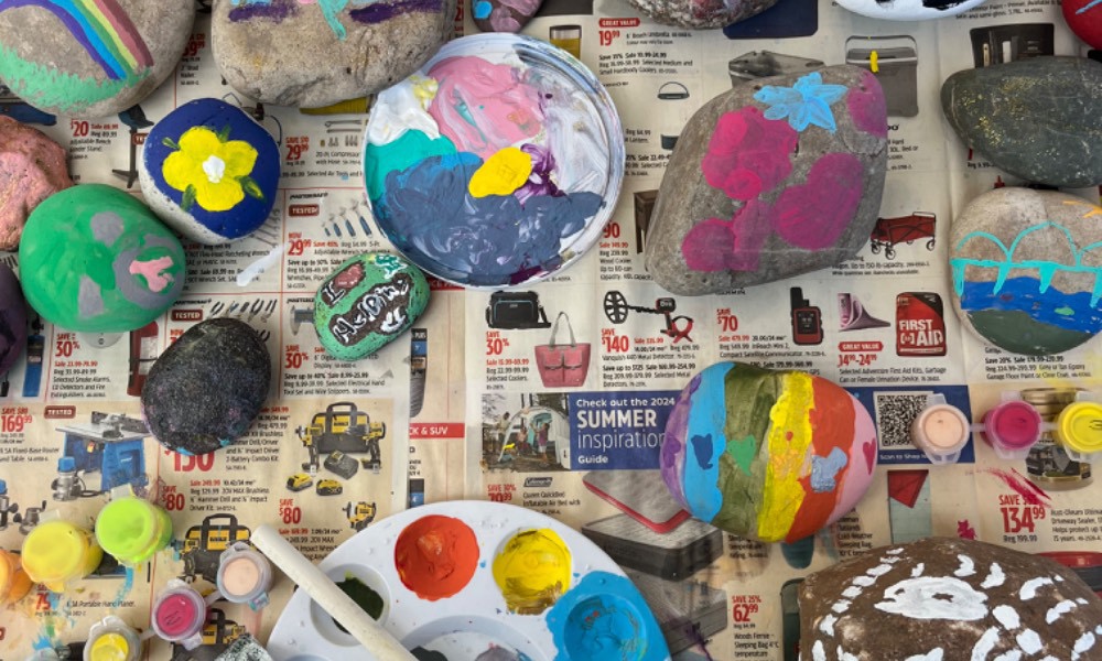 Painted Rocks for Community Garden - JustServe